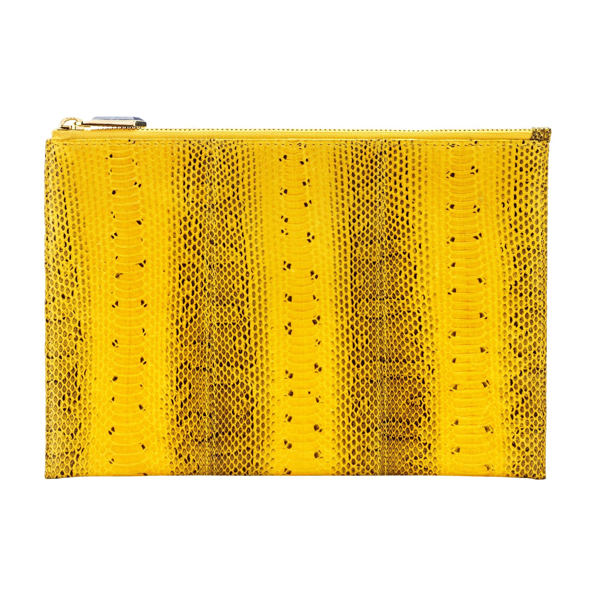 Illara Snakeskin Christina Pouch - Citrine - ILLARA