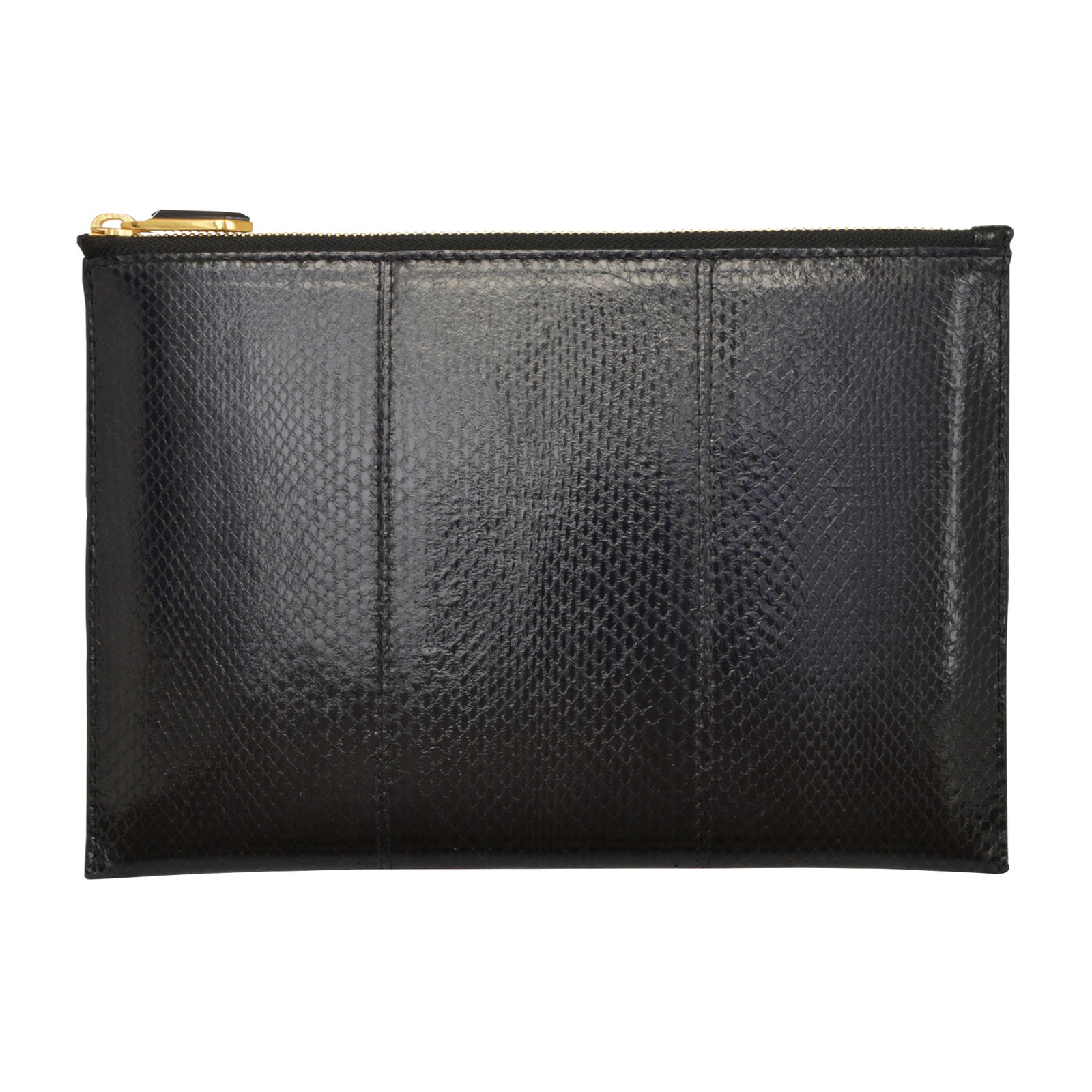 Illara Snakeskin Christina Pouch Bag - Noir - ILLARA